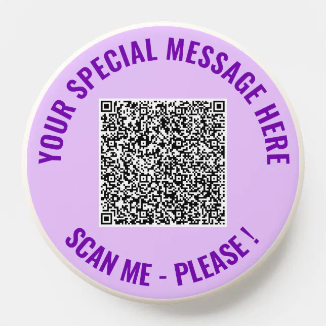 Create Your QR Code PopSocket Template Custom Text | Zazzle