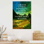 Create Your Quote With Landscape Background Poster | Zazzle