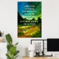 Create Your Quote With Landscape Background Poster | Zazzle