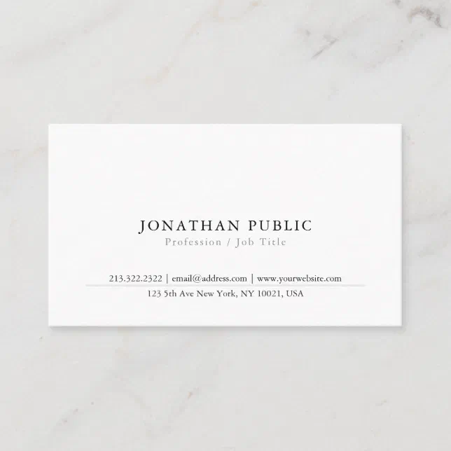 Create Your Simple Modern Classy Business Card | Zazzle