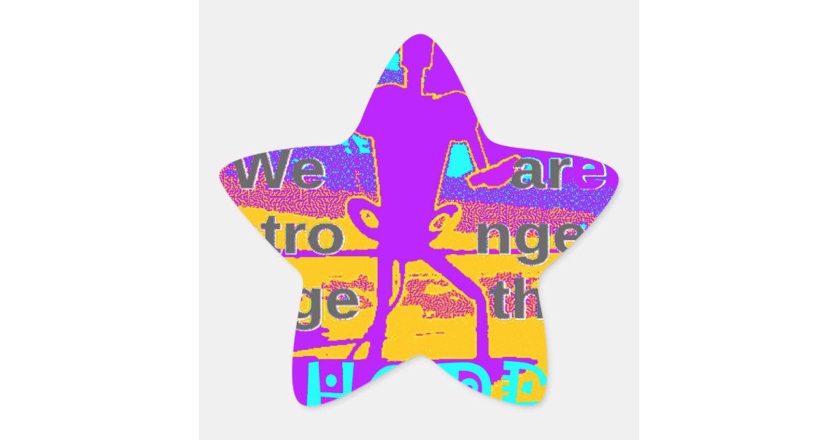 Create Your USA Hope We Are Stronger Together Star Sticker | Zazzle
