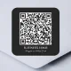 Create Your Website QR Code Promotional Black Square Sticker | Zazzle