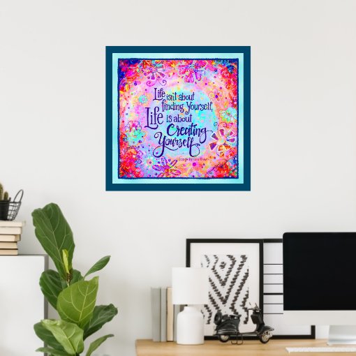 Create Yourself Inspiring Quote Inspirivity Poster | Zazzle