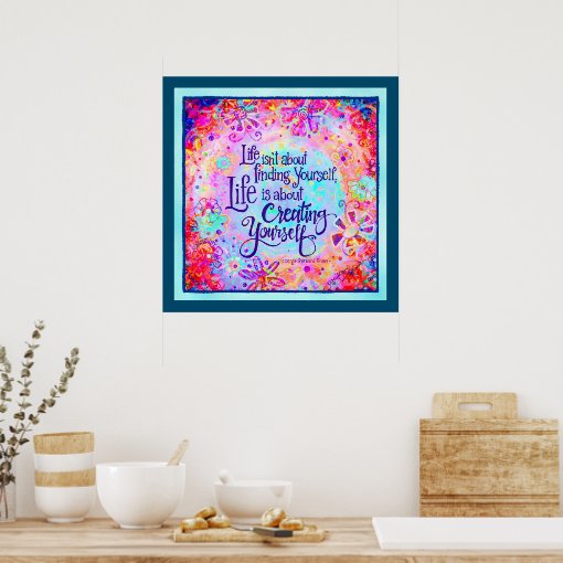 Create Yourself Inspiring Quote Inspirivity Poster | Zazzle