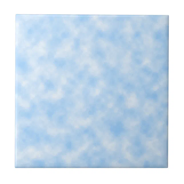 Created Blue and White Clouds Design Tile | Zazzle