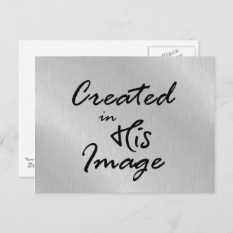 Created in His Image Christian Quote Postcard | Zazzle