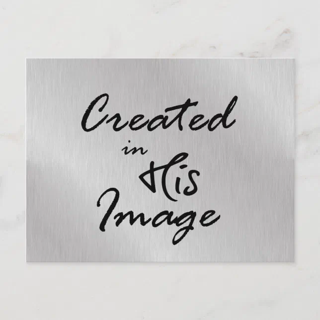 Created in His Image Christian Quote Postcard | Zazzle