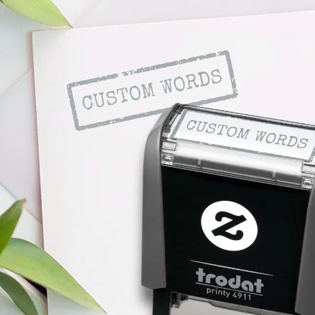 Creating custom-words with frame self-inking stamp | Zazzle