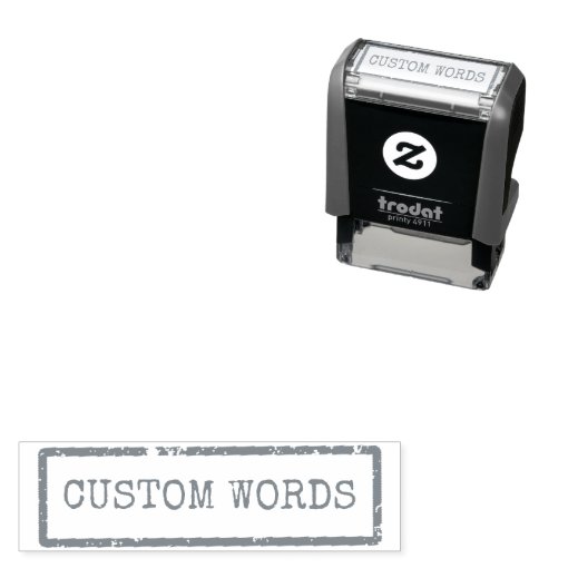 Creating custom-words with frame self-inking stamp | Zazzle