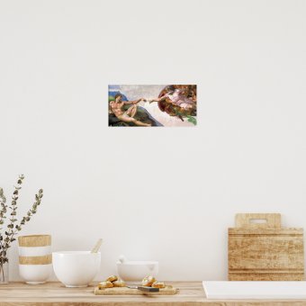 Creation of Adam by Michelangelo Poster | Zazzle