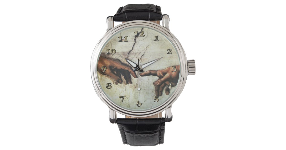 Creation of Adam - Hands Michelangelo 1475 - 1564 Watch | Zazzle