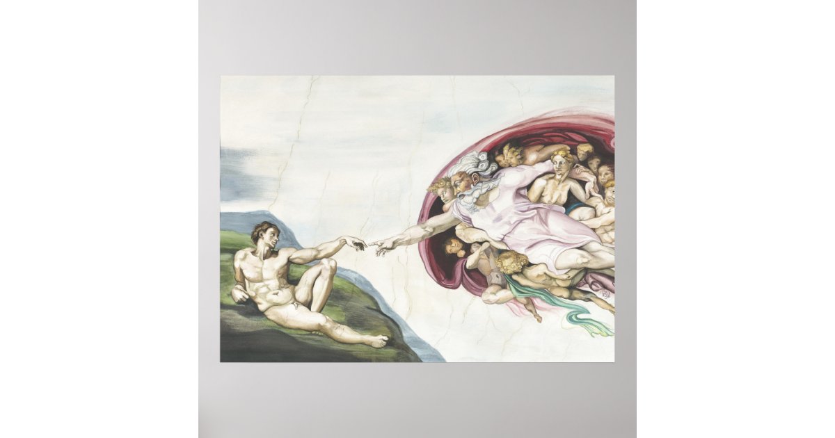 Creation of Adam Poster | Zazzle