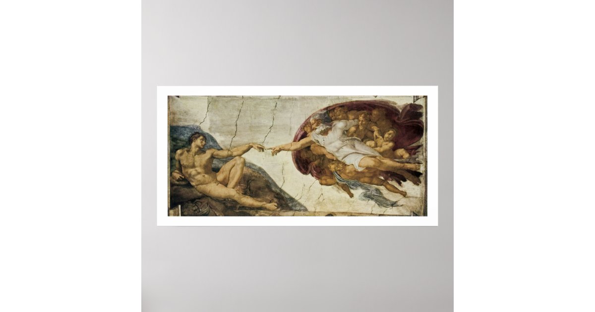 Creation of Adam Poster | Zazzle