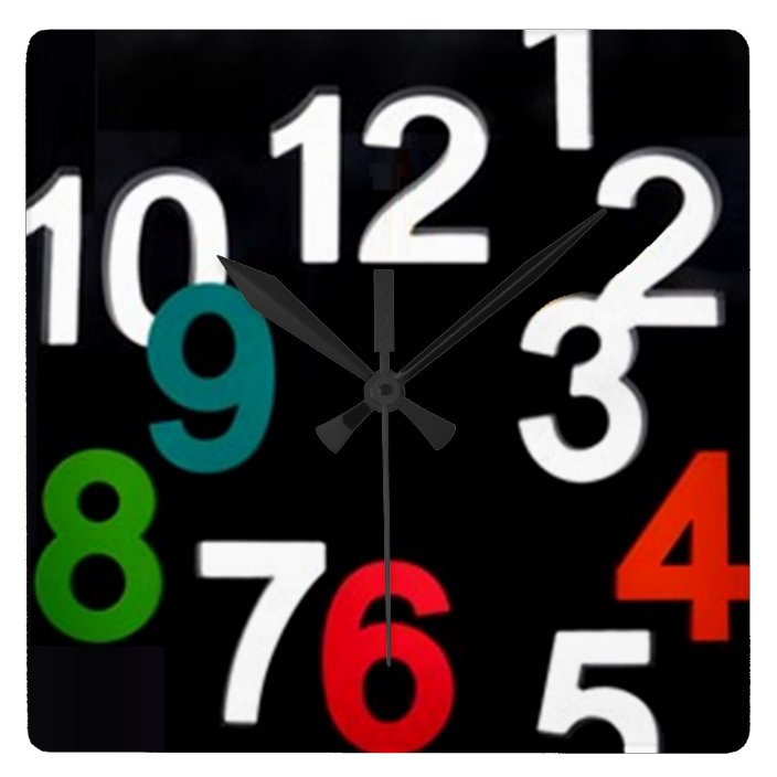 Creative 3D Colorful Numbers Clock | Zazzle.com