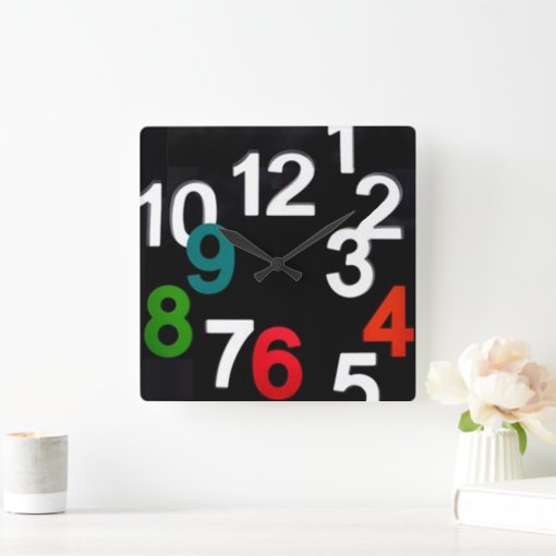 Creative 3D Colorful Numbers Clock | Zazzle