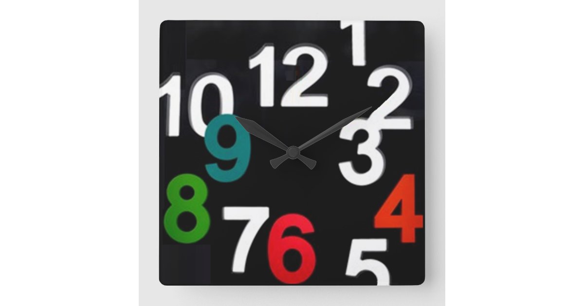 Creative 3D Colorful Numbers Clock | Zazzle