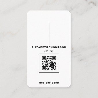 Creative Artist Upload Your Artwork With QR Code Business Card | Zazzle