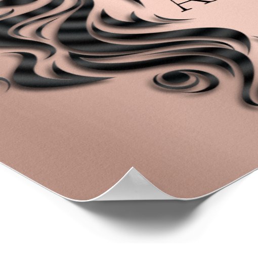 Creative Beauty Salon Lashes Hair Extension Blush Poster | Zazzle