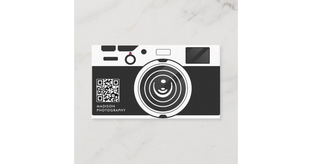 Creative Black And White Photography Qr Code Business Card | Zazzle