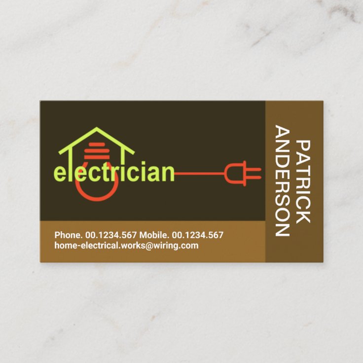 Creative Blocks Electrician Home Wiring Business Card | Zazzle