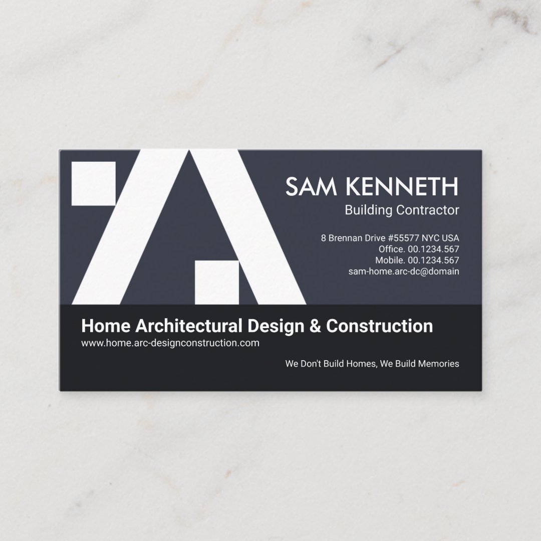 Creative Building A-Frame Construction Builder Business Card | Zazzle