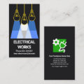 Creative Colorful Lighting Bulbs Electrical Business Card | Zazzle