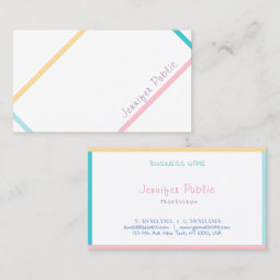 Creative Colorful Modern Design Hand Script Text Business Card | Zazzle