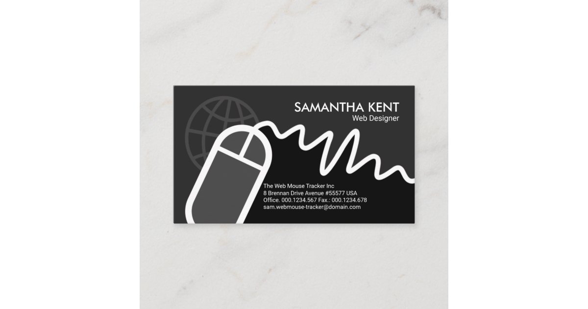 Creative Computer Mouse Border Web Technology Business Card | Zazzle
