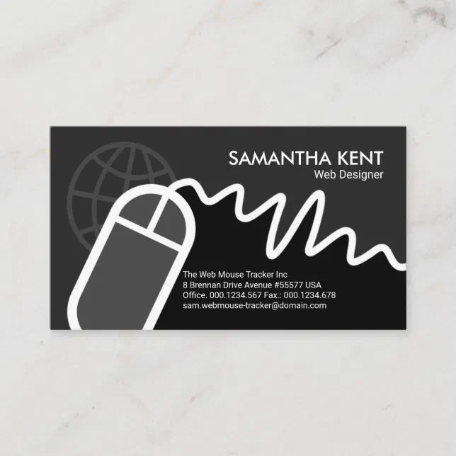 Creative Computer Mouse Border Web Technology Business Card | Zazzle