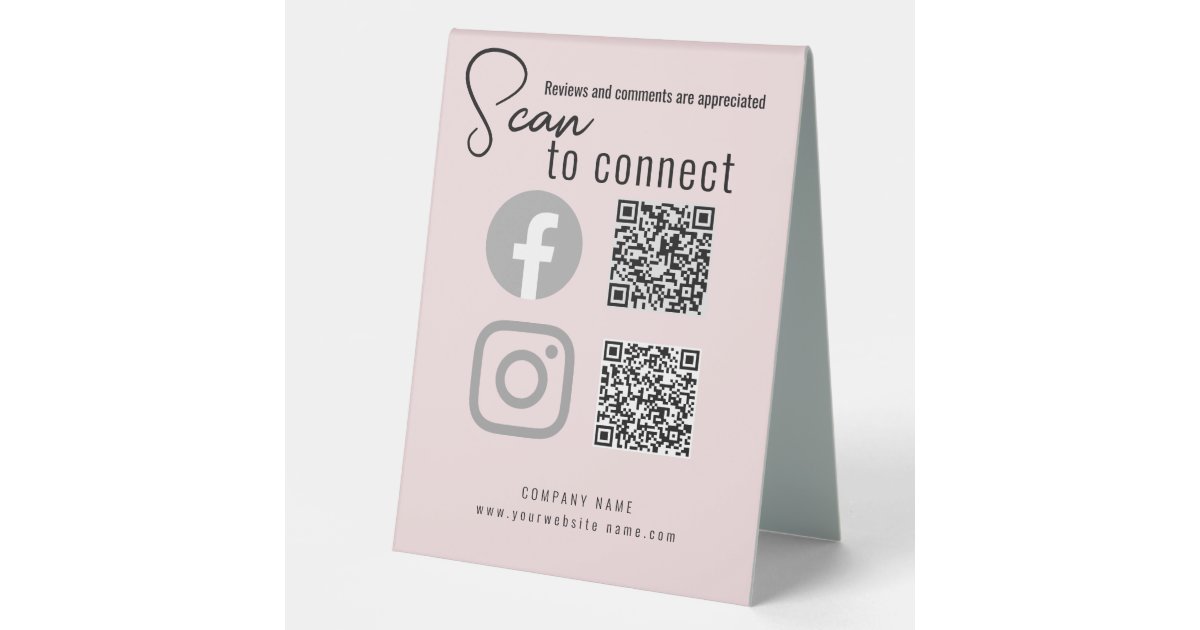 Creative Craft Show Display Ideas With QR Code Table Tent Sign | Zazzle