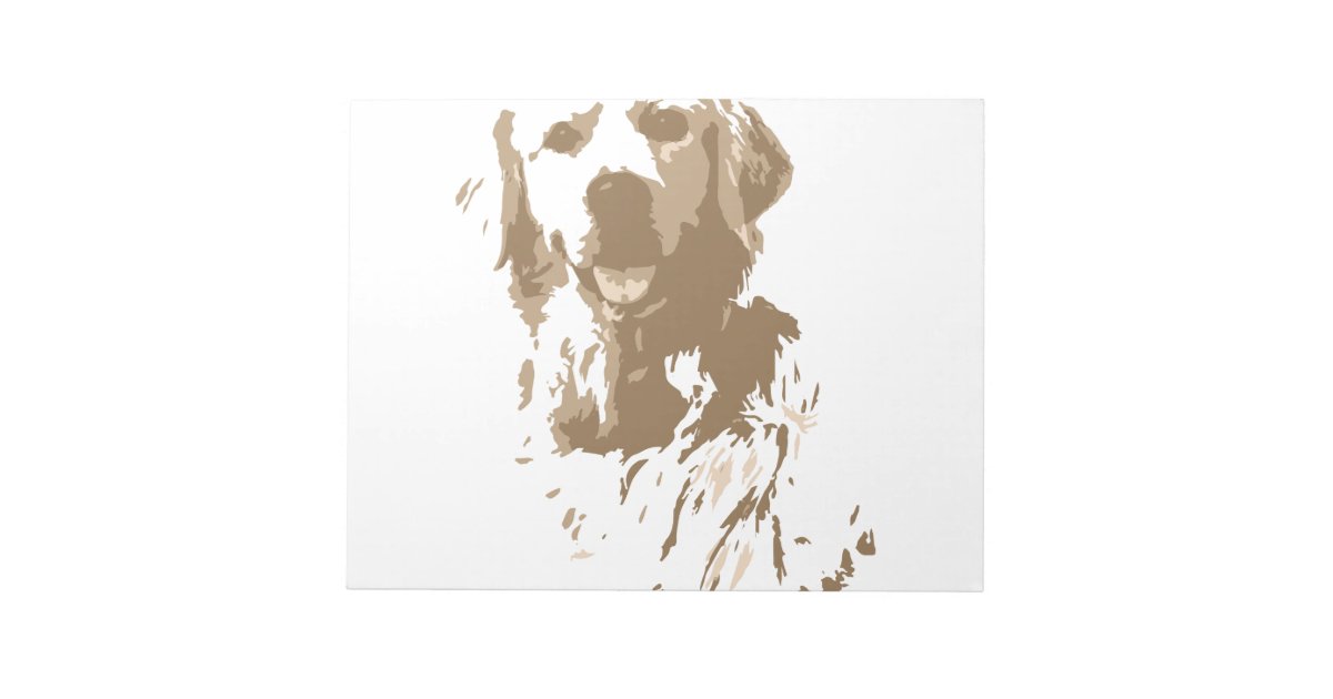 Creative drawing Golden Retriever Notepad | Zazzle