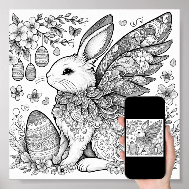 Creative Easter Coloring Pages Printable Poster | Zazzle