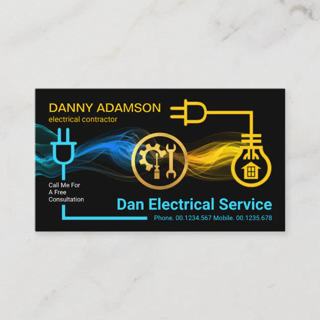 Creative Electric Circuit Lightning Wiring Business Card | Zazzle
