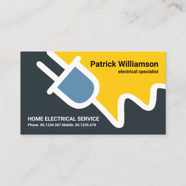 Creative Electric Power Plug Border Electricity Business Card | Zazzle