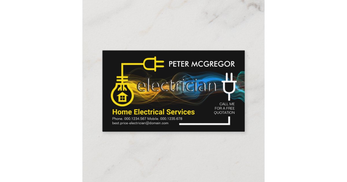 Creative Electrical Circuit Lightning Business Card | Zazzle