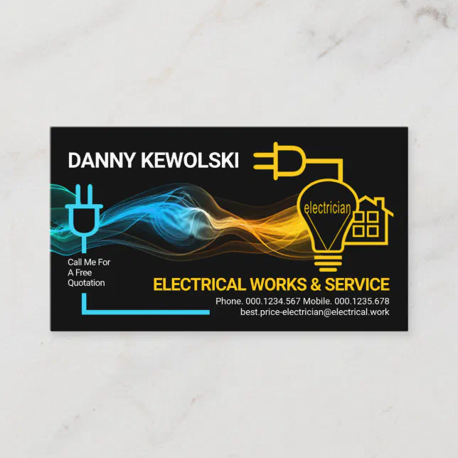 Creative Electrical Lightning Power Circuit Business Card | Zazzle