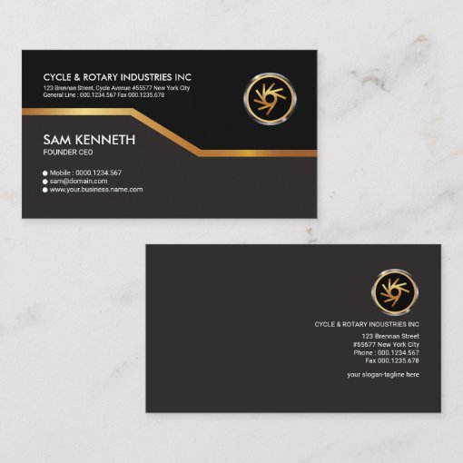 Creative Faux Gold Line Simple Black Founder CEO Business Card | Zazzle Creative Faux Gold Line Simple Black Founder CEO Business Card | Zazzle
