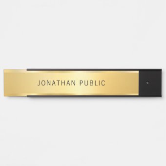 Creative Faux Gold Modern Simple Glamorous Door Sign | Zazzle