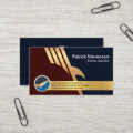 Creative Gold Eagle Falcon Wings Pilot Business Card | Zazzle