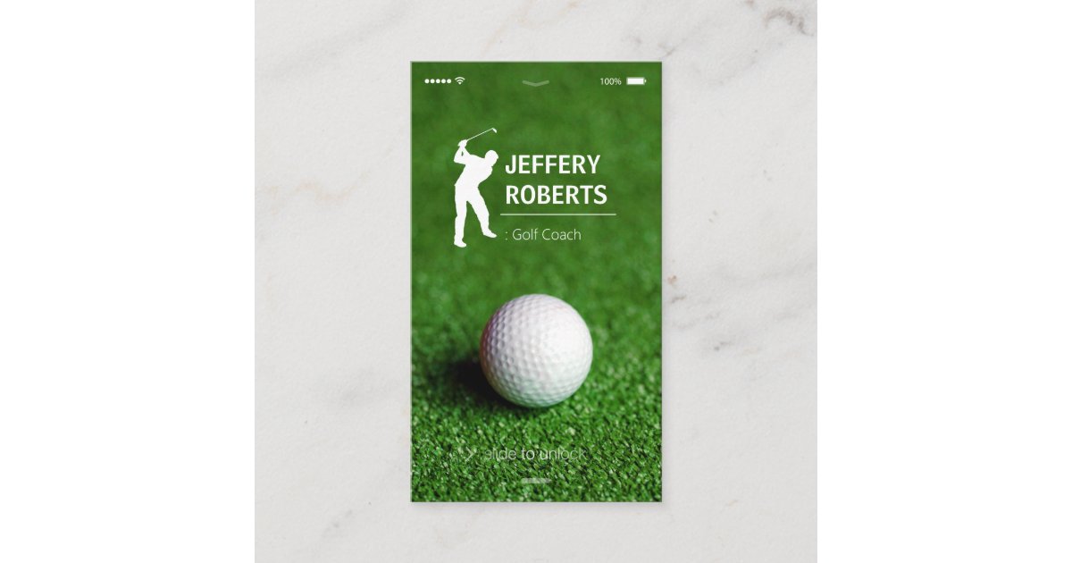 Creative Golfer Golf Coach Business Card | Zazzle