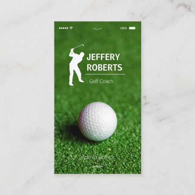 Creative Golfer Golf Coach Business Card | Zazzle