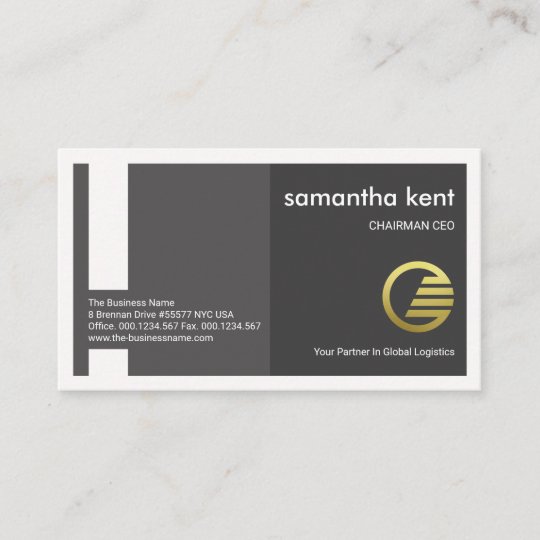 Creative Grey Column Box Frame Founder CEO Business Card | Zazzle.com