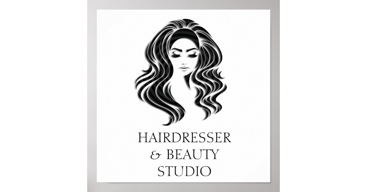 Creative Hair Extension Salon Beauty Studio Lashes Poster | Zazzle