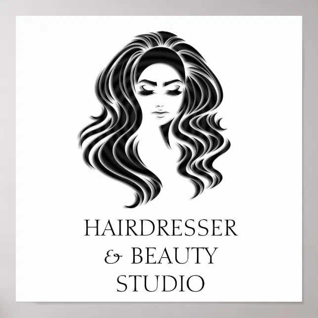 Creative Hair Extension Salon Beauty Studio Lashes Poster | Zazzle
