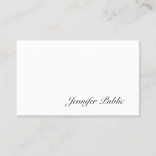 Creative Handwritten Calligraphy Script Modern Business Card | Zazzle