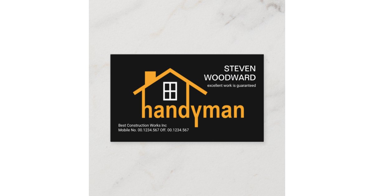 Creative Handyman Home Building Business Card | Zazzle