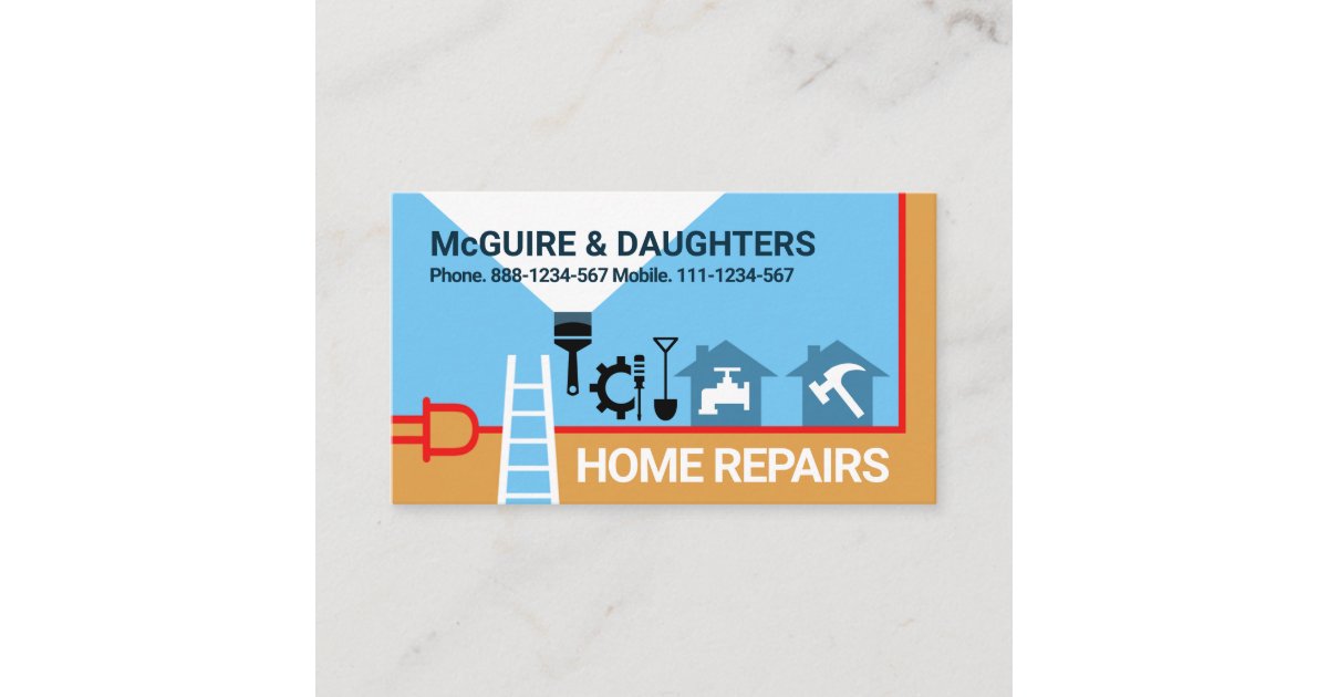 Creative Handyman Tools Border Business Card | Zazzle