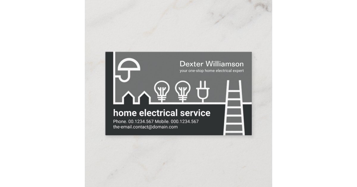 Creative Home Electrical Wiring Border Electrician Business Card | Zazzle