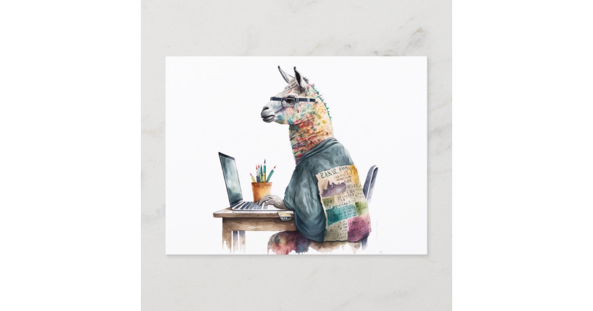 Creative Lama Postcard | Zazzle