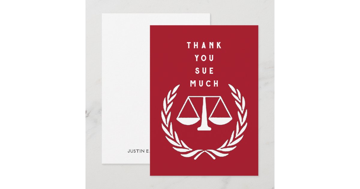 Creative Lawyer Thank You Card | Zazzle
